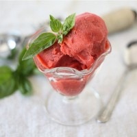 Strawberry Basil Sorbet Recipe