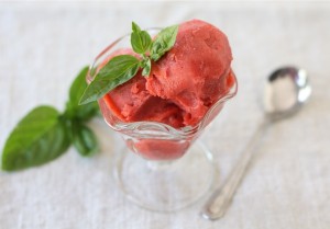 Strawberry Basil Sorbet Recipe