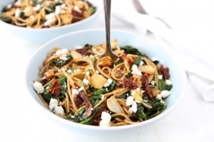 Spaghetti with Sun Dried Tomatoes & Spinach | Pasta Recipe