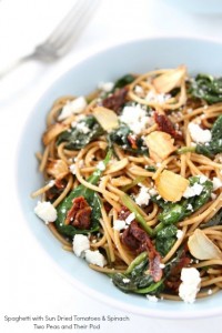 Spaghetti with Sun Dried Tomatoes & Spinach | Pasta Recipe