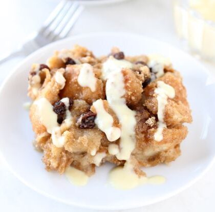 Raspberry Bread Pudding - Two Peas & Their Pod