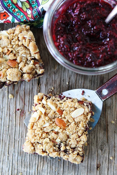 Jam Almond Crumb Bars Recipe | Two Peas & Their Pod