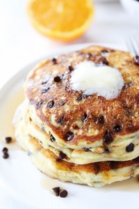 Orange Ricotta Chocolate Chip Pancakes | Ricotta Pancakes