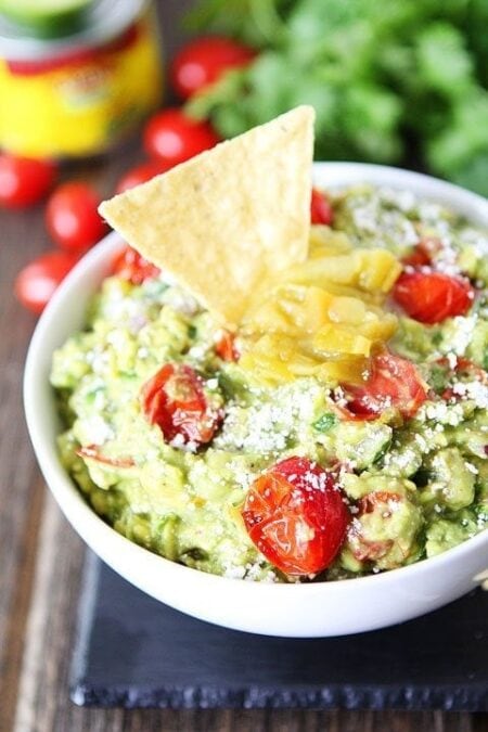 Green Chile and Roasted Tomato Guacamole | Guacamole Recipe