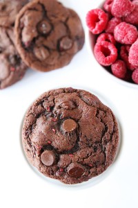 Dark Chocolate Raspberry Cookies