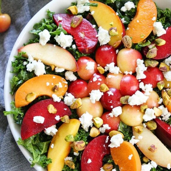 Stone Fruit Kale Salad Recipe