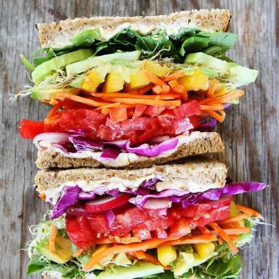 Rainbow Vegetable Sandwich Recipe