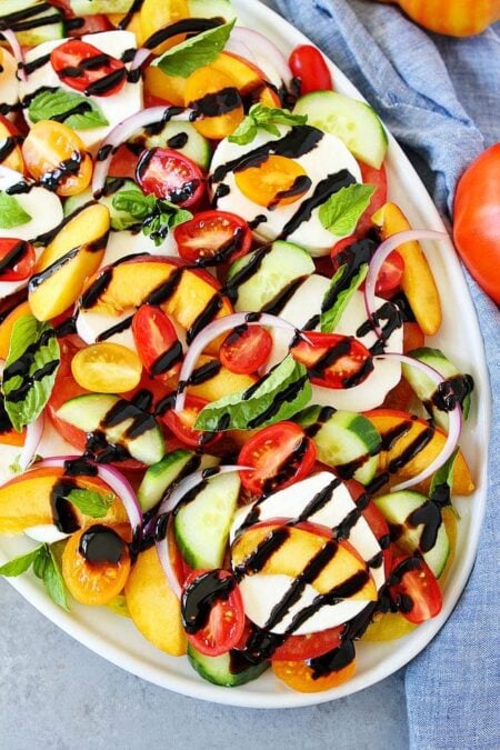 Summer Caprese Salad {Super Simple} - Two Peas & Their Pod