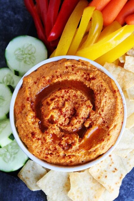 Chipotle Hummus {Healthy Snack} - Two Peas & Their Pod