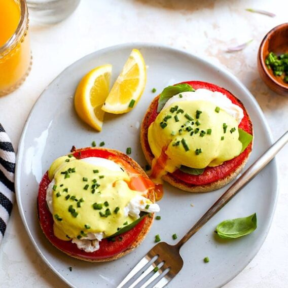 Caprese Eggs Benedict