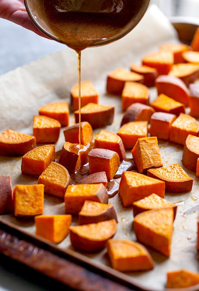 Maple Roasted Sweet Potatoes
