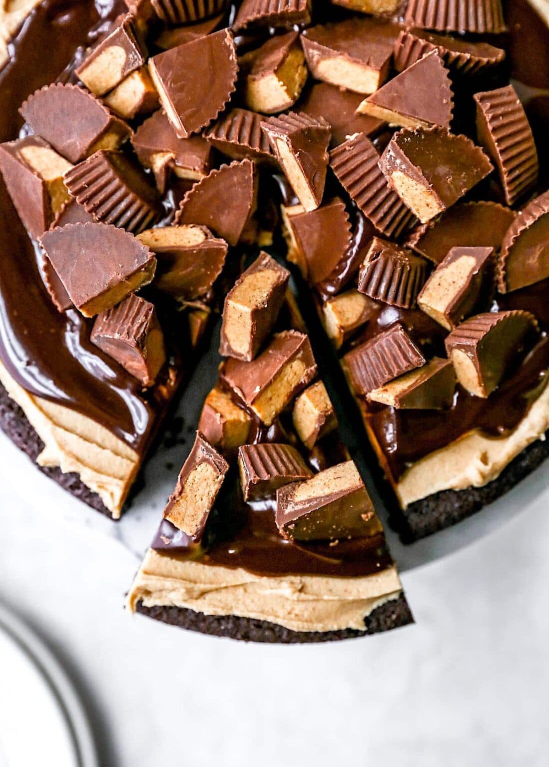 Peanut Butter Flourless Chocolate Cake - Two Peas & Their Pod