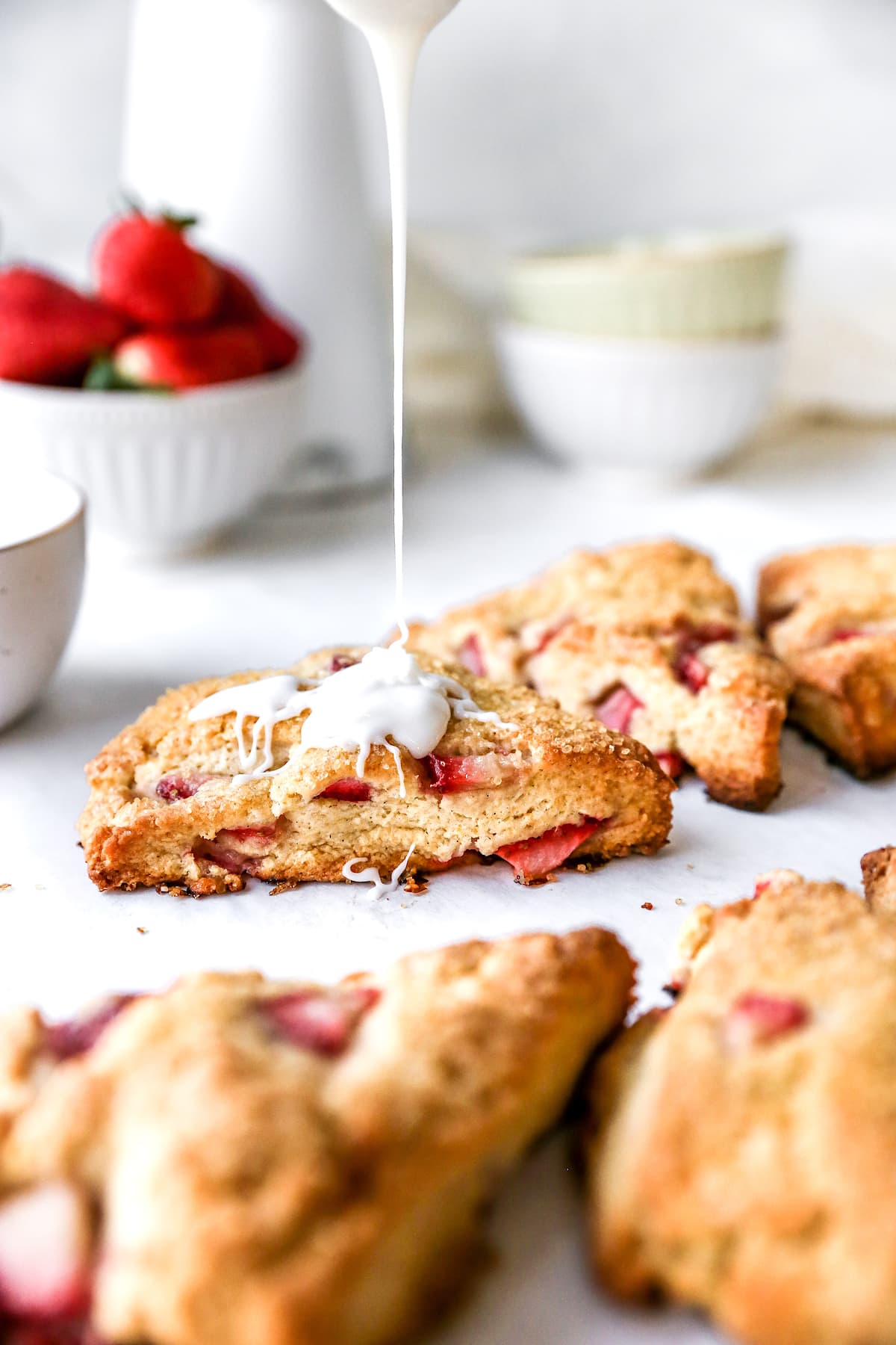 Strawberry Scones {Melt in Your Mouth Good} - Two Peas & Their Pod