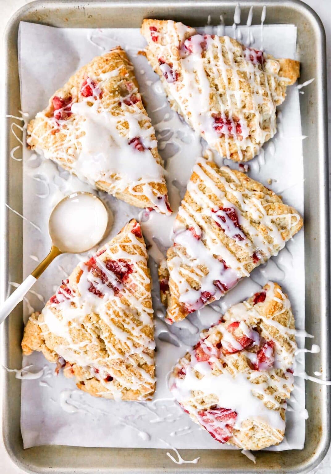 Strawberry Scones {Melt in Your Mouth Good} - Two Peas & Their Pod