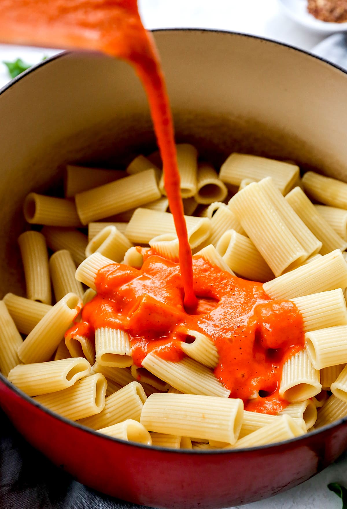 Roasted Red Pepper Pasta {20 Minutes} - Two Peas & Their Pod