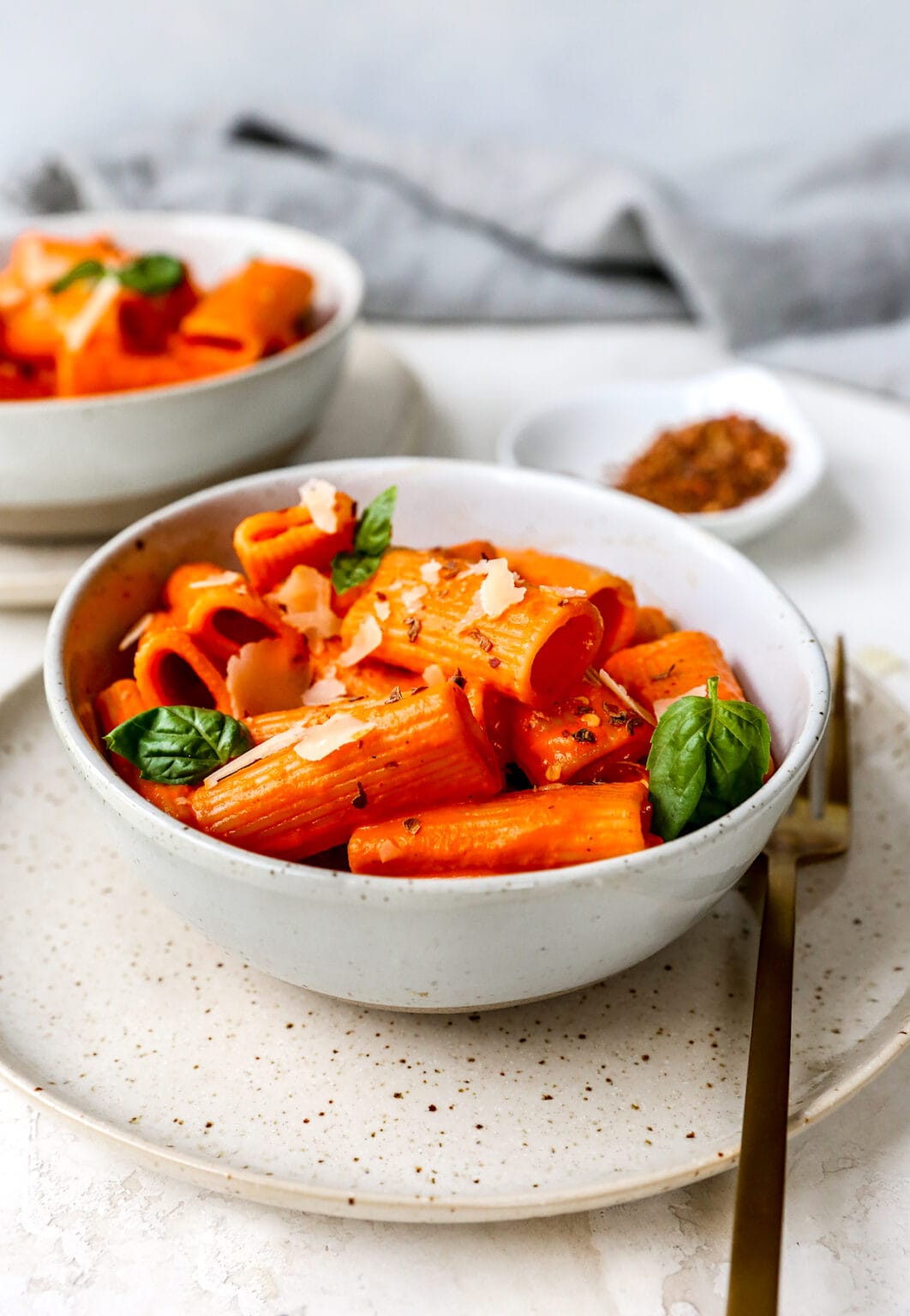 Roasted Red Pepper Pasta {20 Minutes} - Two Peas & Their Pod