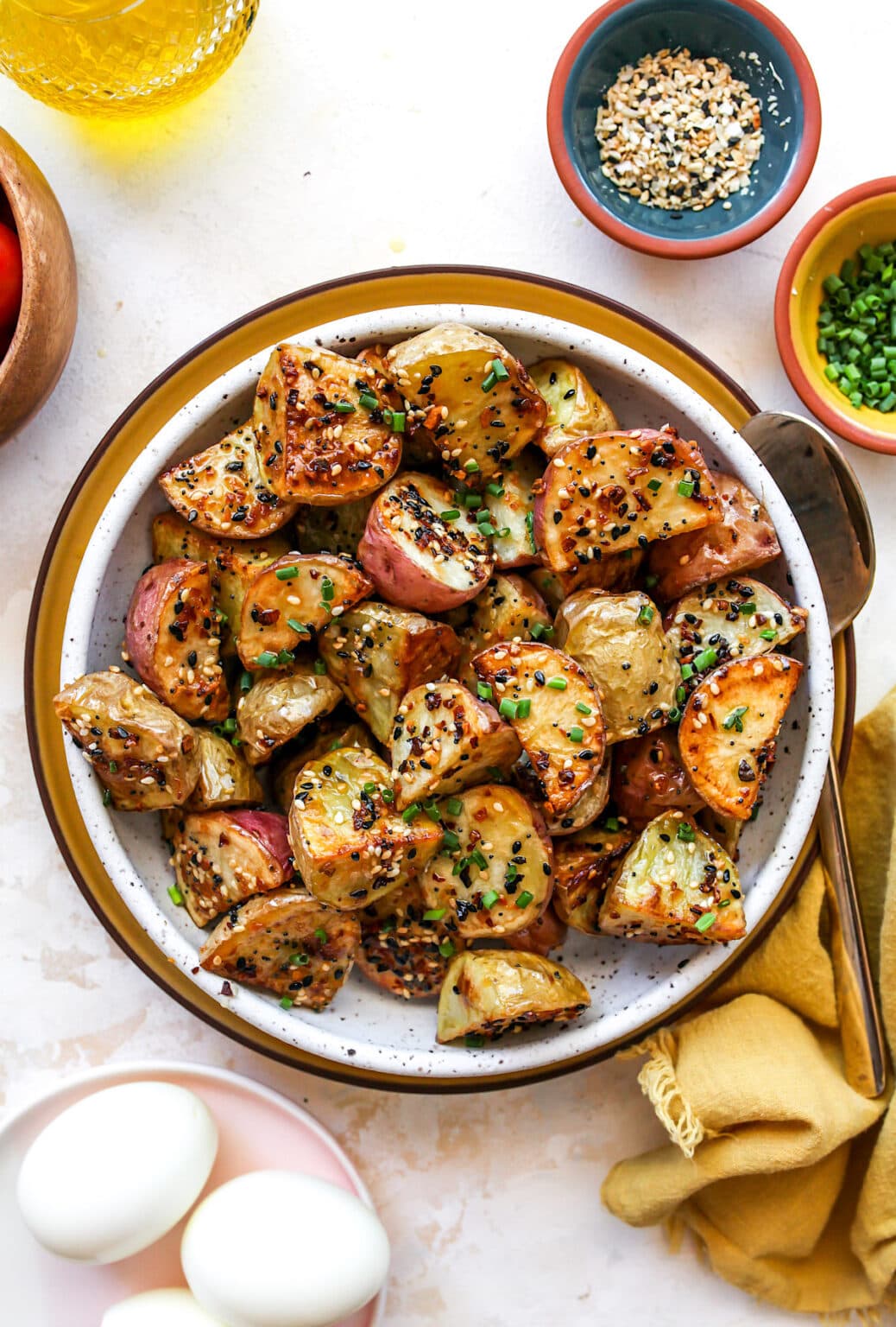 Roasted Potatoes {Everything Bagel Seasoned} - Two Peas & Their Pod