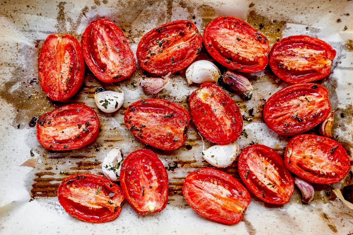 Roasted Tomato Basil Soup {Fresh Tomatoes} - Two Peas & Their Pod