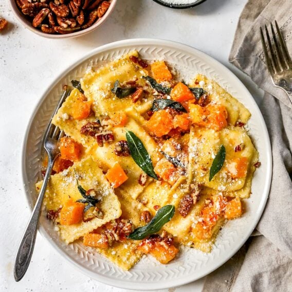 Brown Butter Ravioli with Butternut Squash