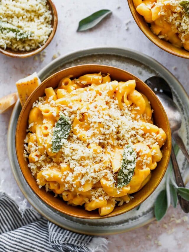 Pumpkin Mac and Cheese - Two Peas & Their Pod