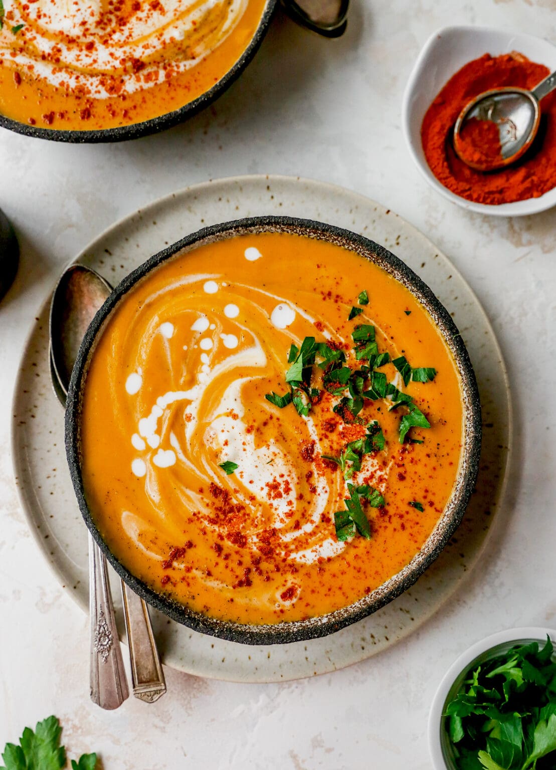 Sweet Potato Soup {Vegan} - Two Peas & Their Pod