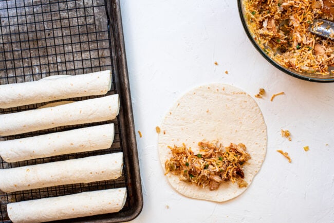 Easy Chicken Flautas {Rolled Tacos} - Two Peas & Their Pod
