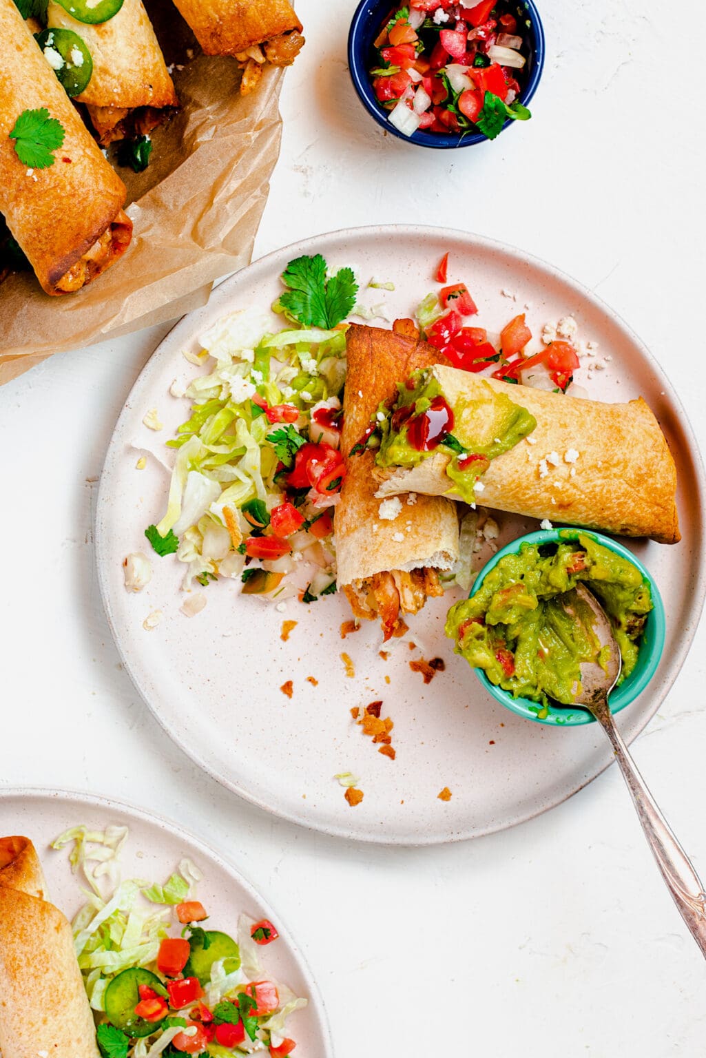 Easy Chicken Flautas {Rolled Tacos} - Two Peas & Their Pod