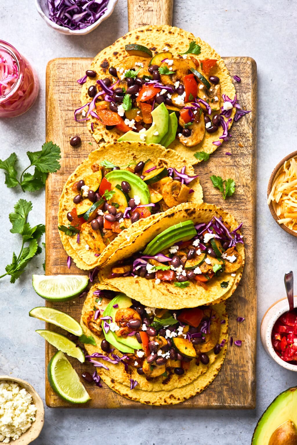 Easy Vegetarian Tacos {30-Minute Meal} - Two Peas & Their Pod