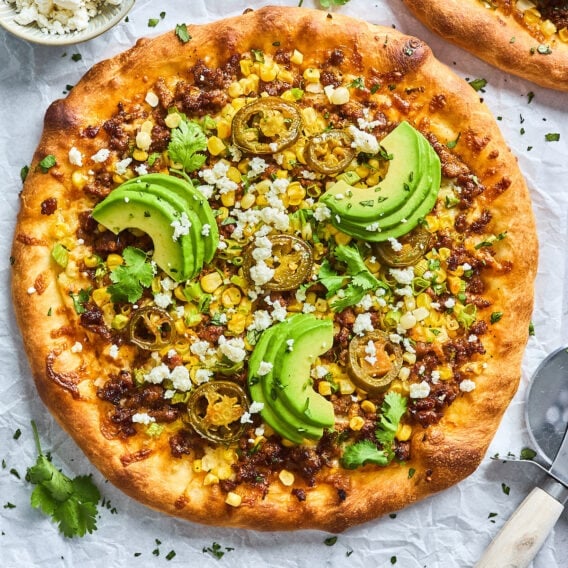 Chorizo Corn Pizza {Fantastic Flavors!} - Two Peas & Their Pod