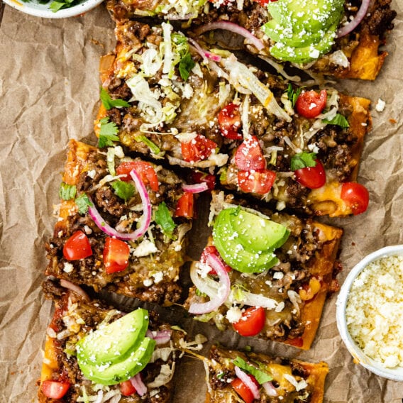 Taco Pizza {Easy!} - Two Peas & Their Pod
