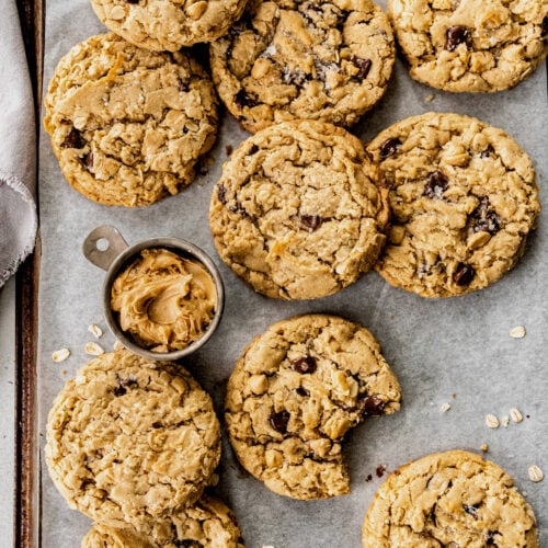 Peanut Butter Oatmeal Chocolate Chip Cookies