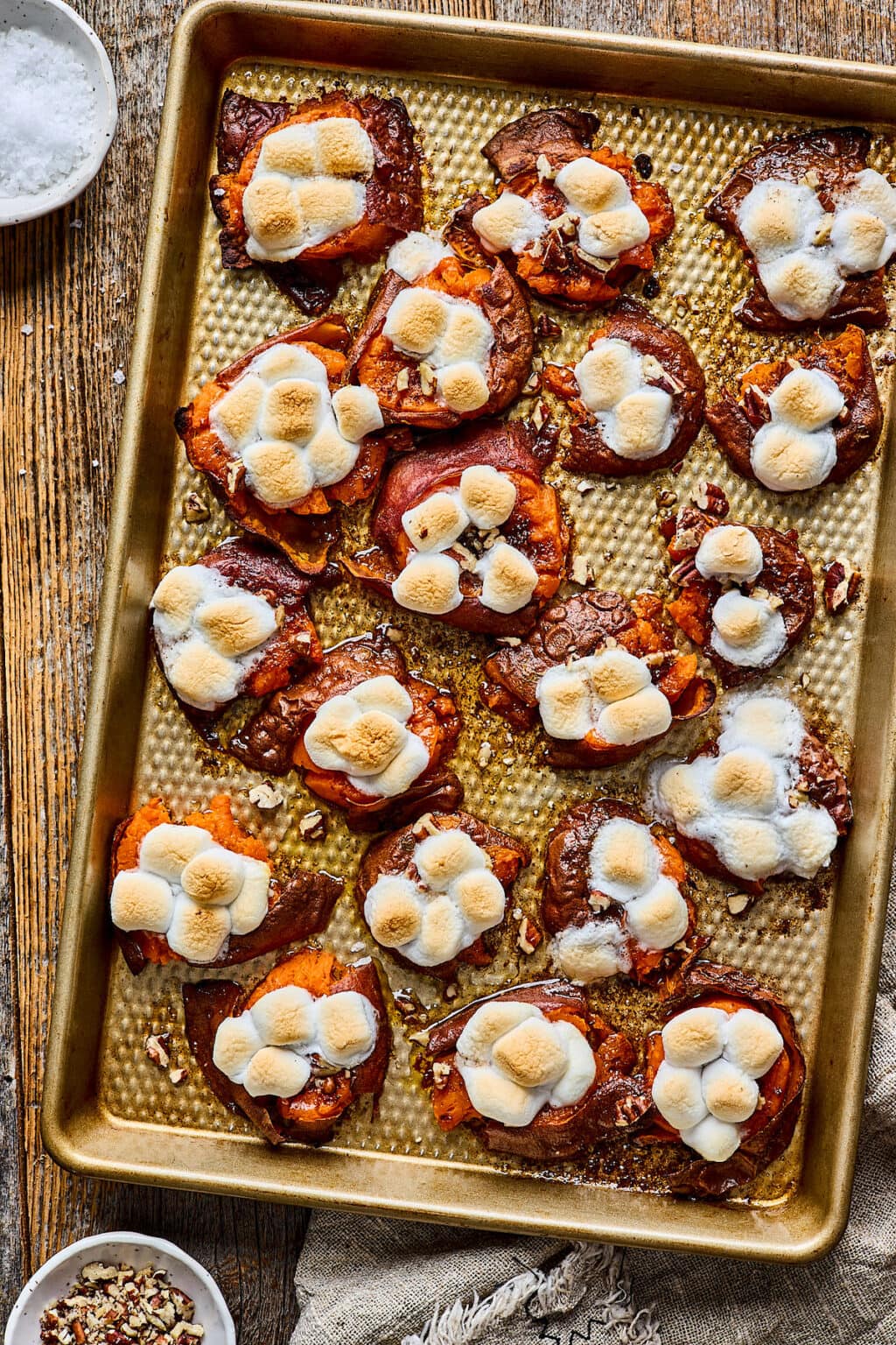Smashed Sweet Potatoes - Two Peas & Their Pod