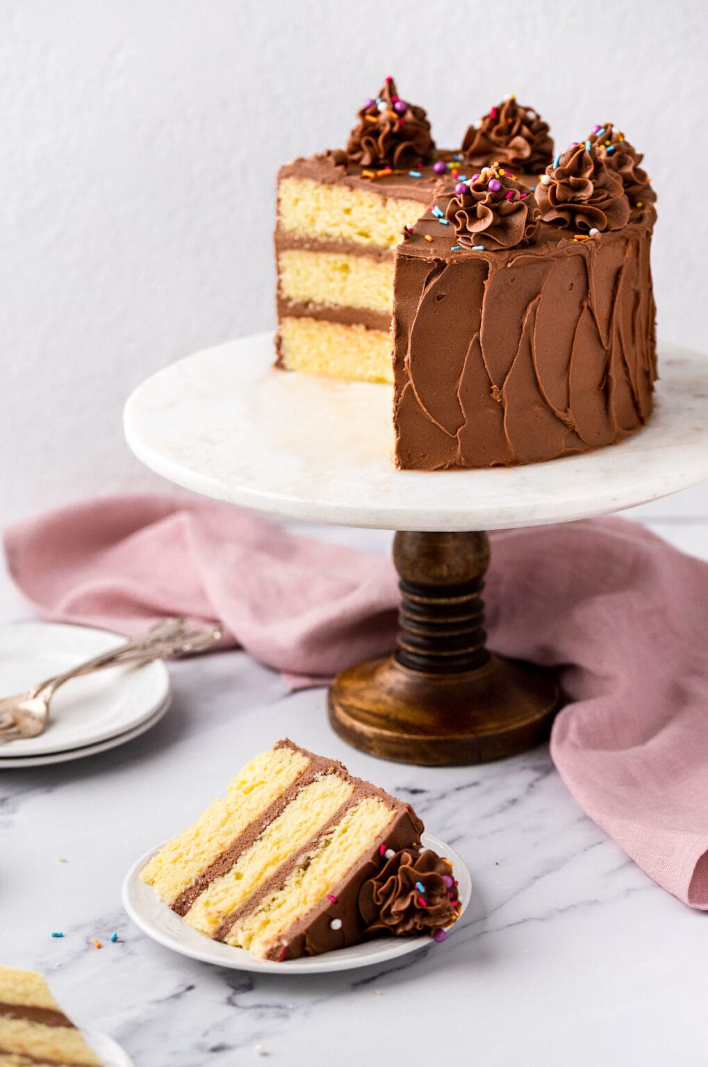 Yellow Cake {Best Recipe!} - Two Peas & Their Pod