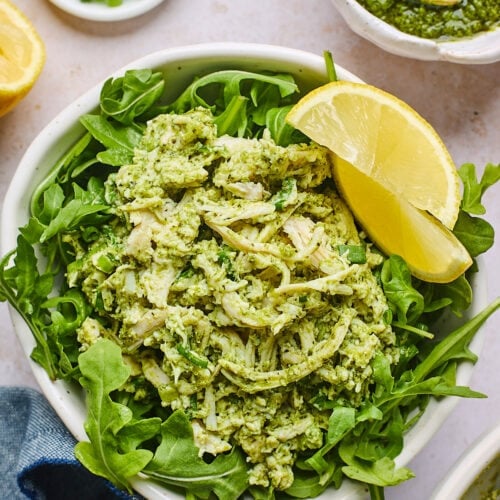 Pesto Chicken Salad {5-Ingredients} - Two Peas & Their Pod