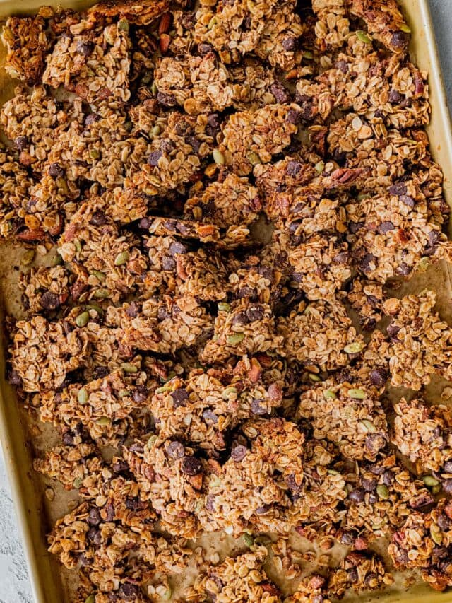 Chocolate Chip Cookie Granola Clusters - Two Peas & Their Pod