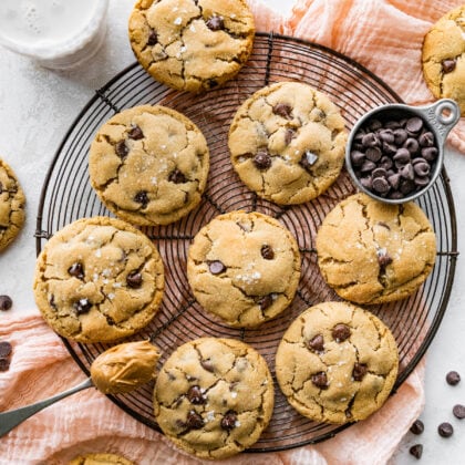 Peanut Butter Chocolate Chip Cookies {Best Ever} - Two Peas & Their Pod