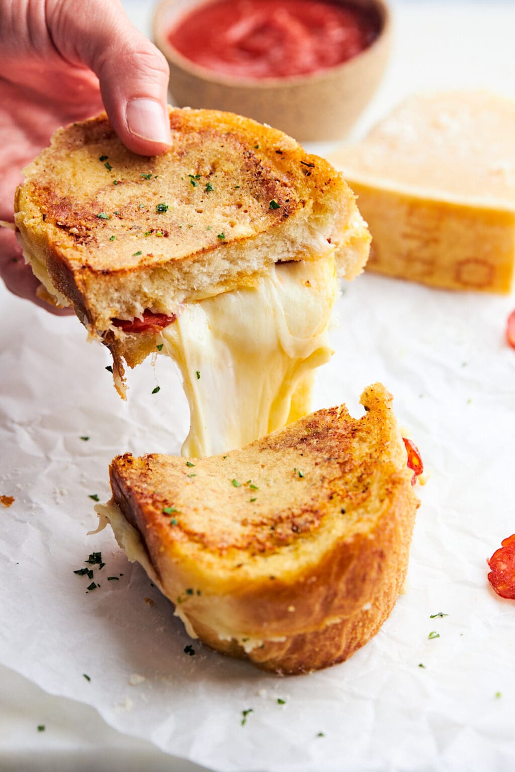 Pizza Grilled Cheese - Two Peas & Their Pod