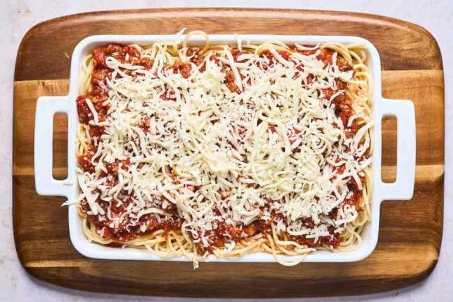 Baked Spaghetti {Family Favorite} - Two Peas & Their Pod
