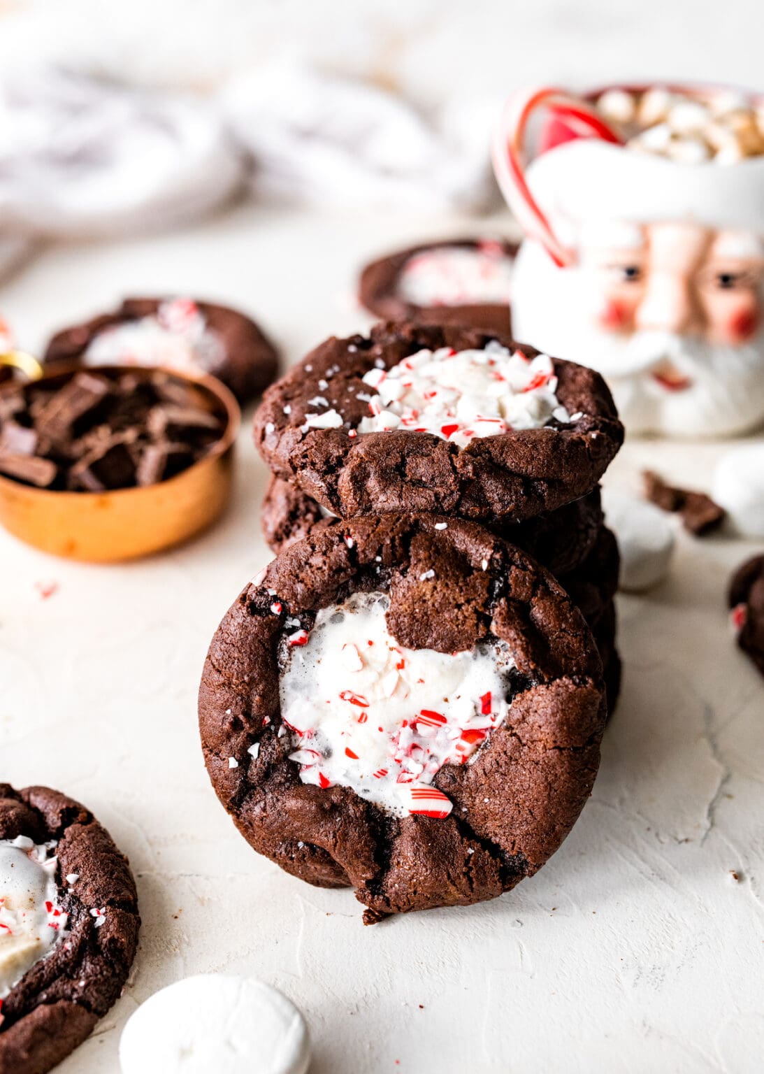 Peppermint Mocha Marshmallow Cookies