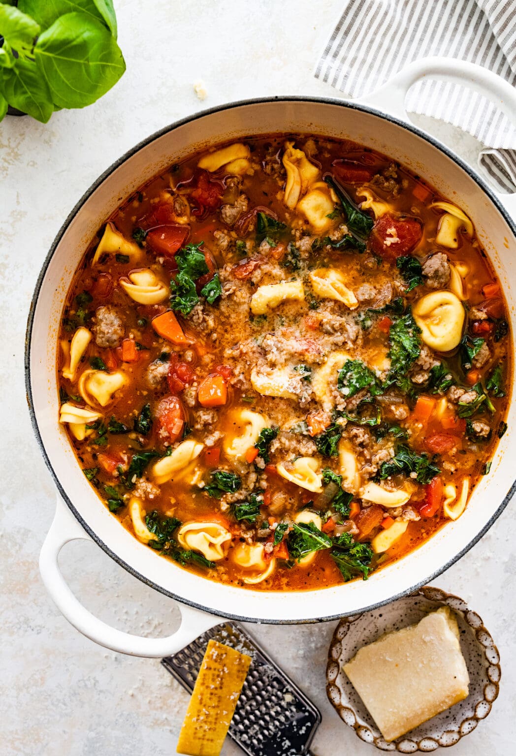 Italian Sausage Tortellini Soup - Two Peas & Their Pod