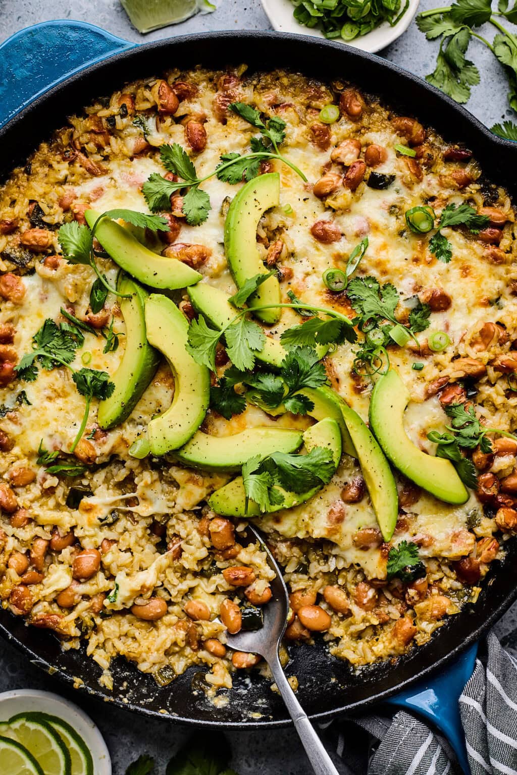 Cheesy Rice and Bean Skillet