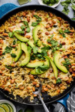 Cheesy Rice and Bean Skillet