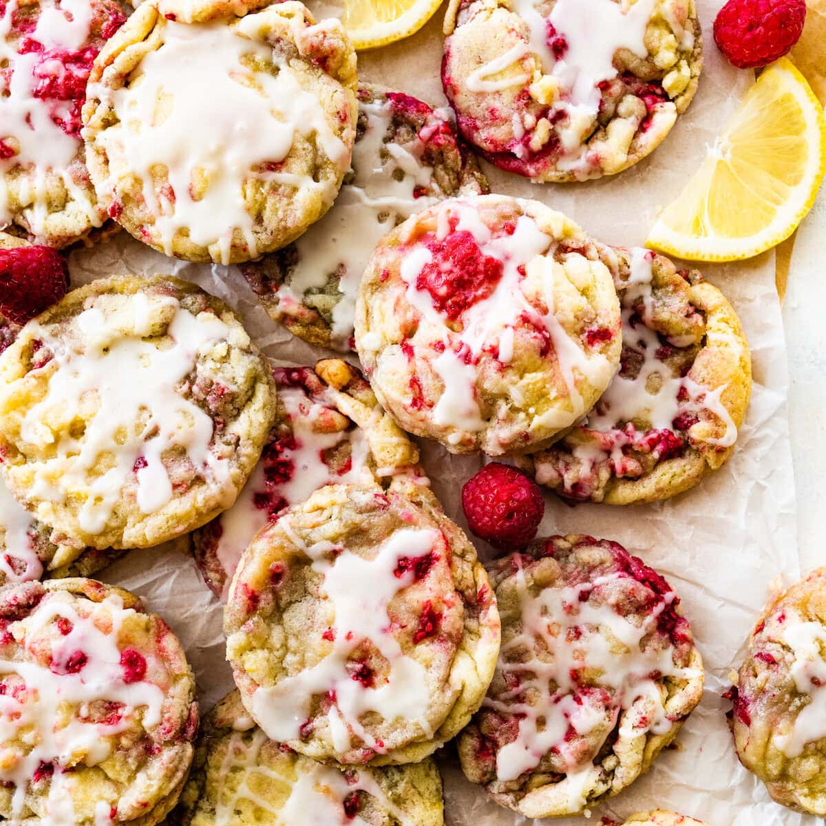 Lemon Raspberry Cookies - Two Peas & Their Pod