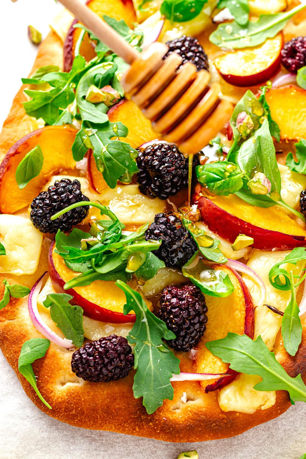 Peach Brie Flatbread