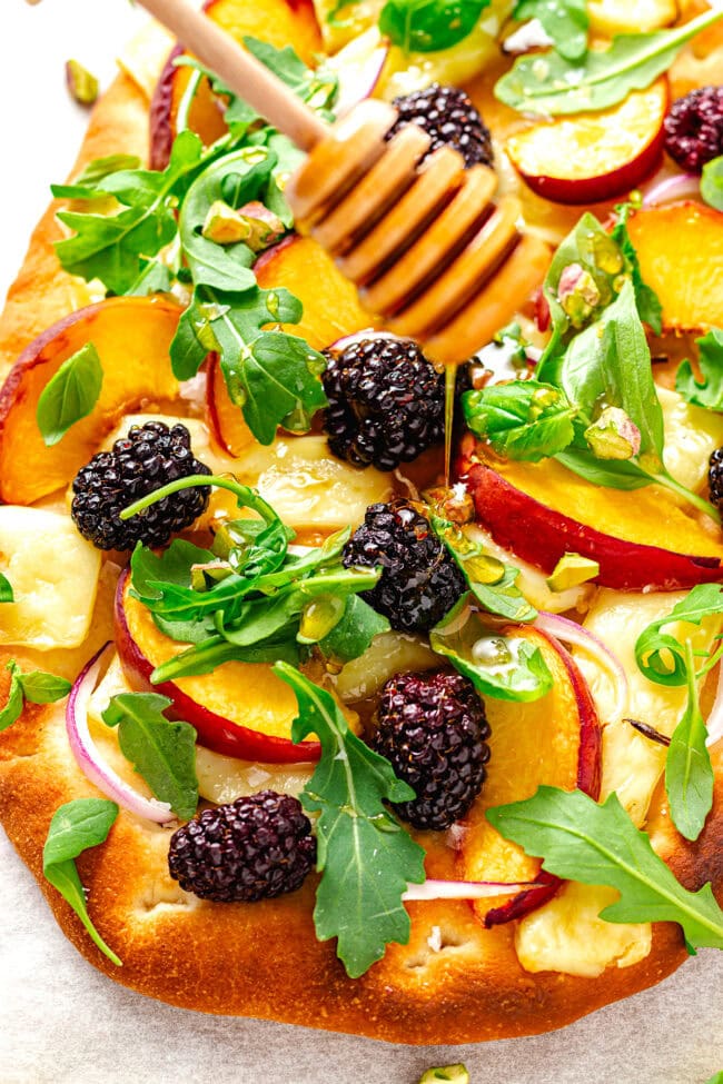 Peach Brie Flatbread