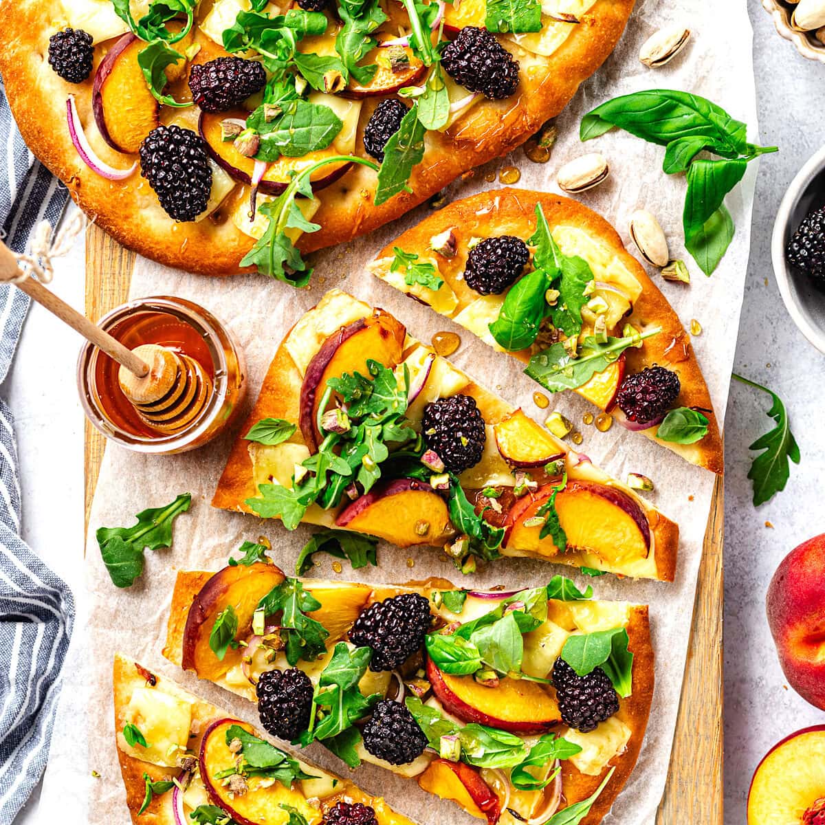 Peach Brie Flatbread