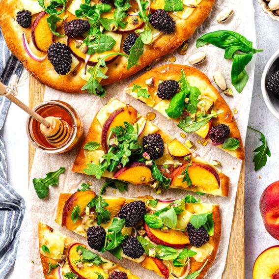 Peach Brie Flatbread