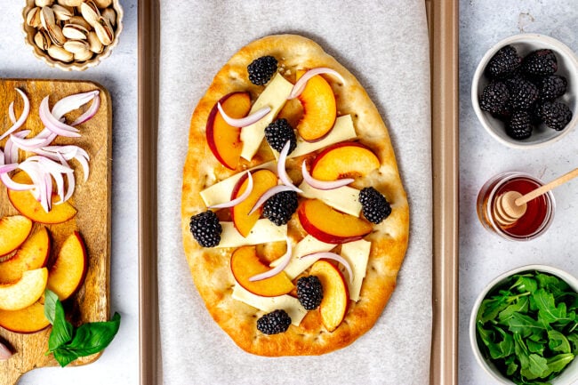 Peach Brie Flatbread