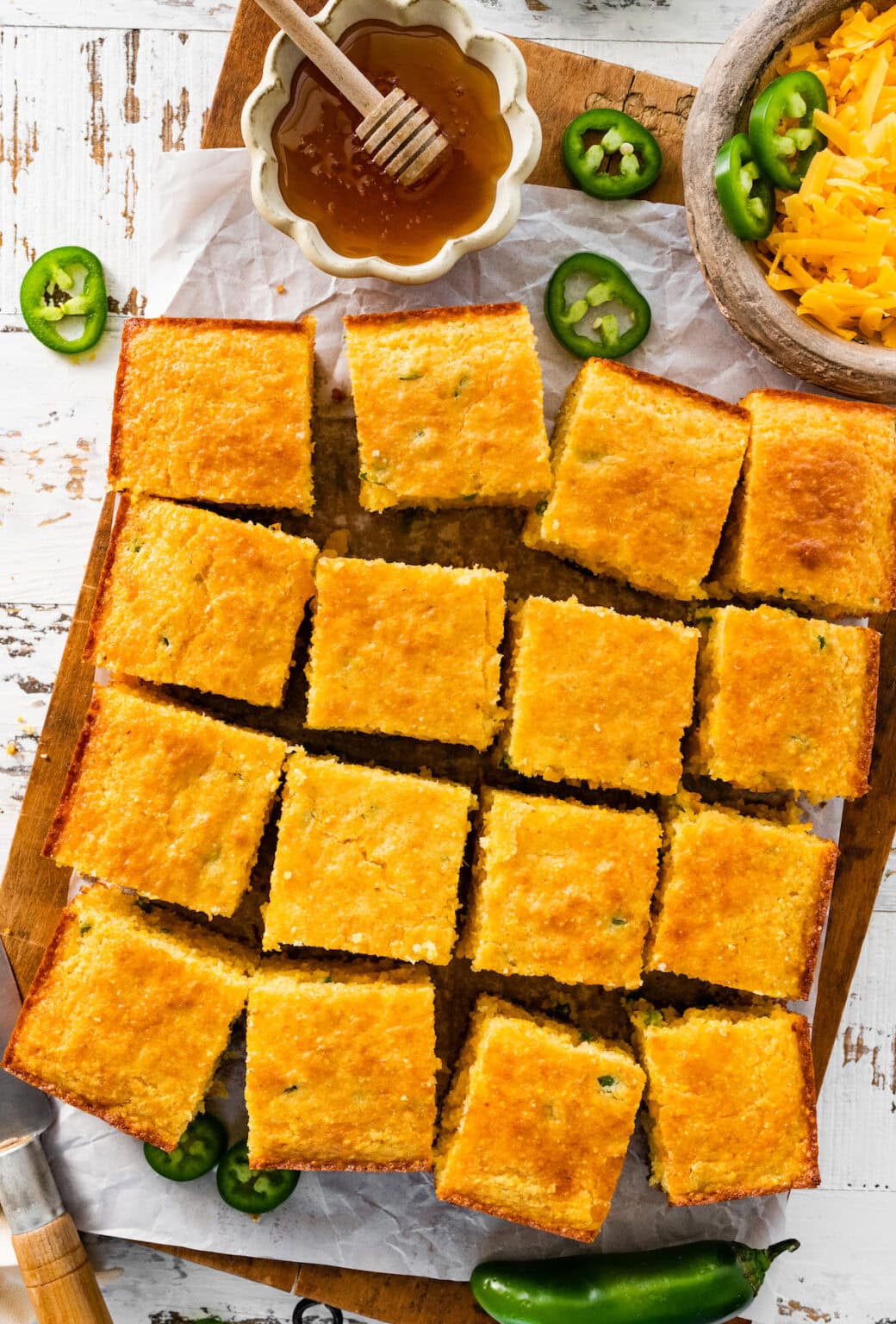 Jalapeño Cheddar Cornbread - Two Peas & Their Pod