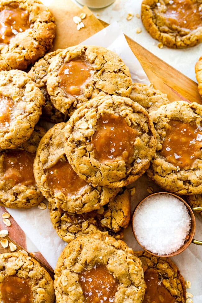Brown Butter Caramel Oatmeal Cookies